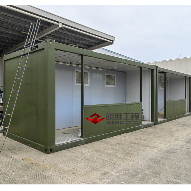 Olive Green Flatpack Container House - Buy Army Porta Cabin on ASBUILT ...
